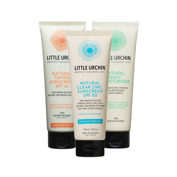 Little Urchin Natural Skin Protection Trio | Sunscreen and Moisturiser ...