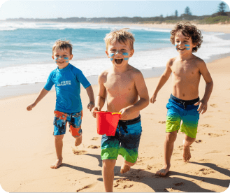BLUE NATURAL COLOURED ZINC STICKS, SPF 50+ - LITTLE URCHIN